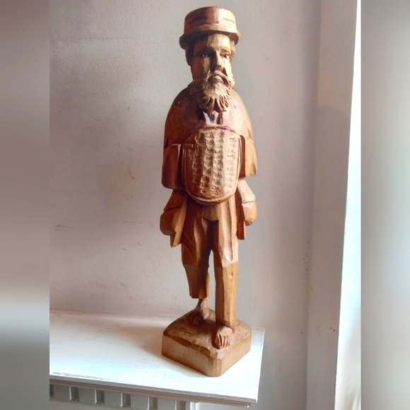 Vintage | Art | Vintage Hand Carved Man | Poshmark